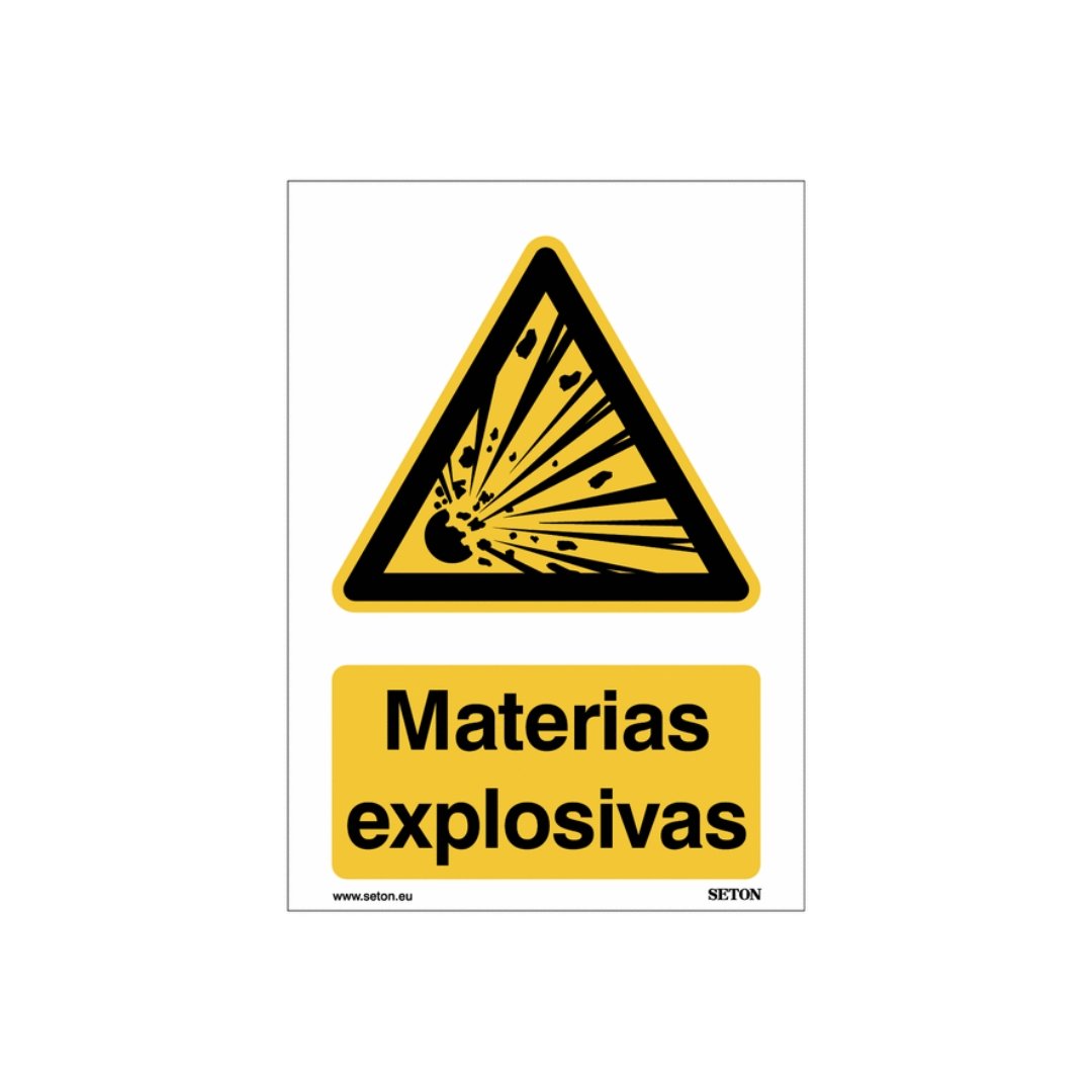 Señal Peligro Materias Explosivas - Prevención de riesgos