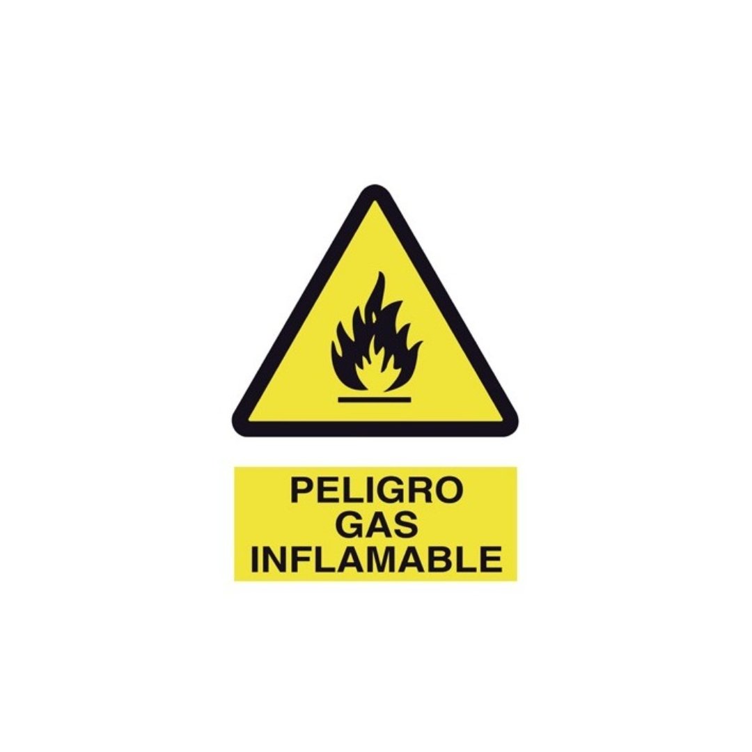Señal Peligro Gas Inflamable - Prevención de riesgos